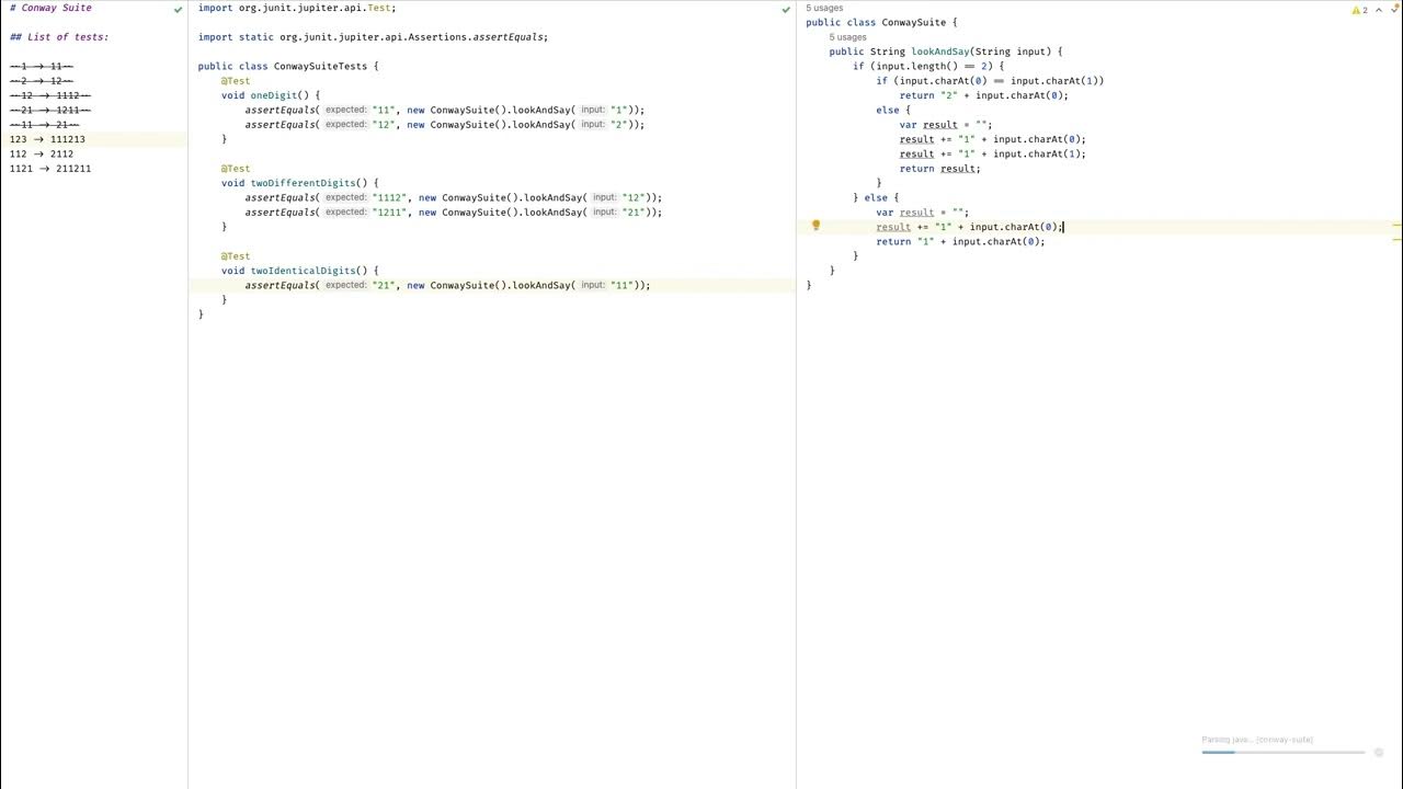 Let's TDD - The Conway Suite Kata (aka Look and Say Sequence) - YouTube