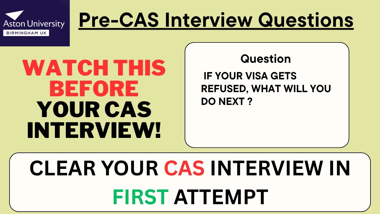 Aston University Pre Cas Interview Questions 2025 - YouTube