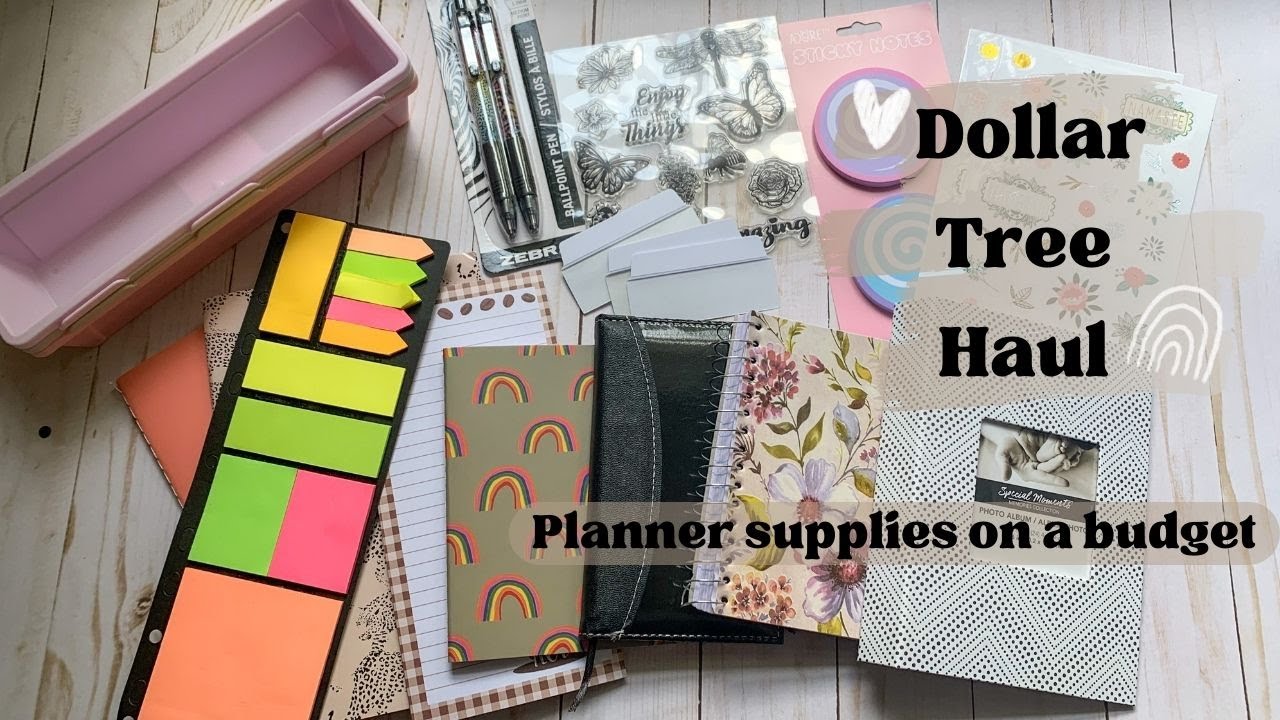 Dollar Tree Haul | Planner Supplies on a Budget | Collab with Plan Your ...