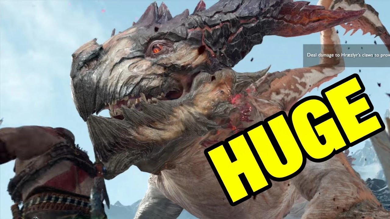 HUGE DRAGON Boss Fight! 🐲 - God Of War (Dragon HREZLYR BOSS FIGHT ...