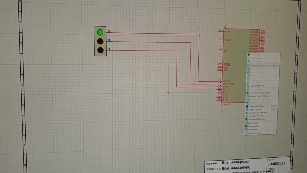how to program a microcontroller in assembly language for blinking of traffic light - YouTube