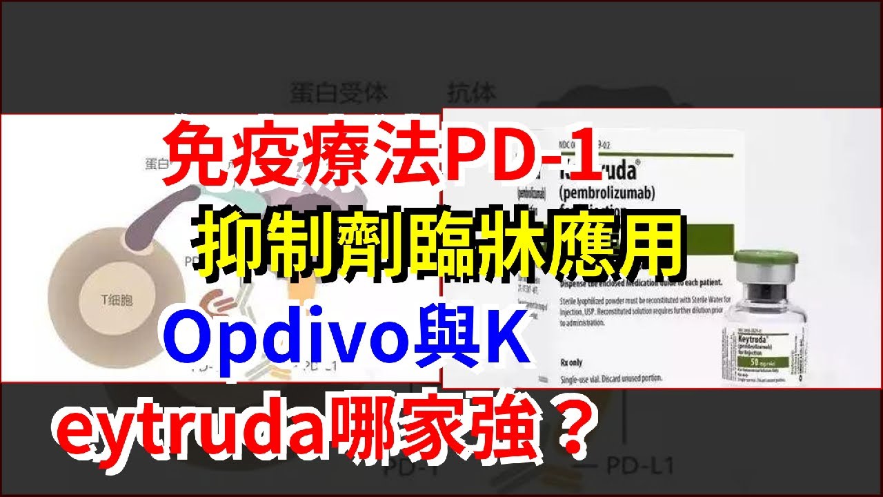 免疫療法PD-1抑制劑臨床應用，Opdivo與Keytruda哪家強？ - YouTube