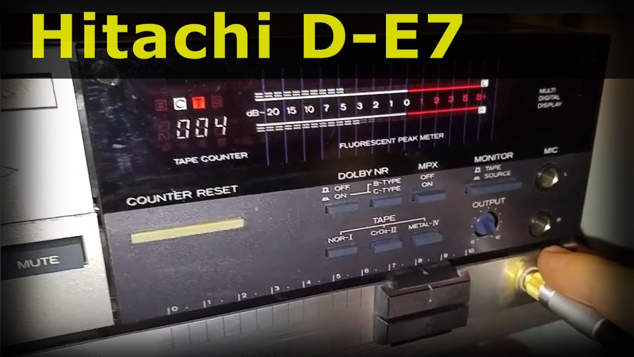 Hitachi D-E7 - extremely rare vintage 3 head cassette deck from 1983 ...