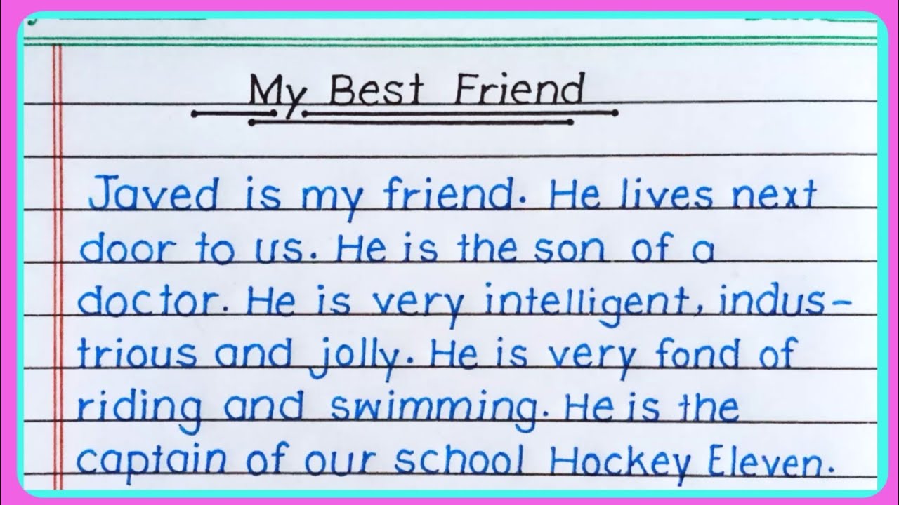 My best friend essay in english | Essay on my best friend | My best ...