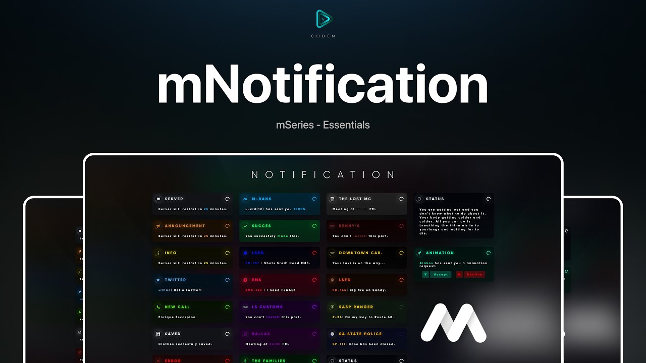 CodeM mNotification ( Advanced Notify ) - Releases - Cfx.re Community