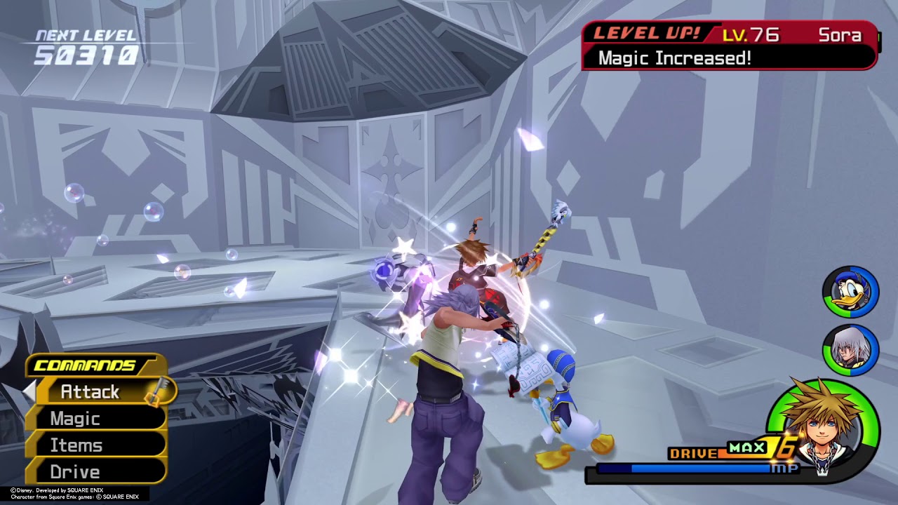KINGDOM HEARTS 2 final mix HD fast level up, lvl 72-84 - YouTube
