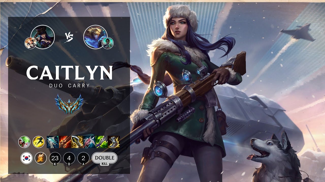 Caitlyn ADC vs Ezreal - KR Challenger Patch 12.18 - YouTube