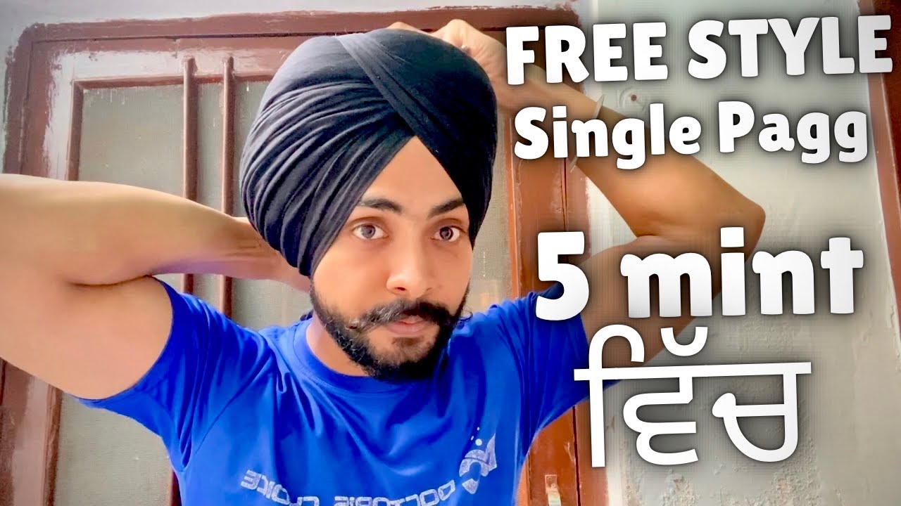 Free Style Wattan Wali Pagg | 4 Meter Single Pagg | Turban Tutorial ...