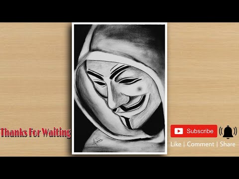 Easy and simple -joker face drawing tutorial || step by step- hacker mask drawing || @artdreamworld