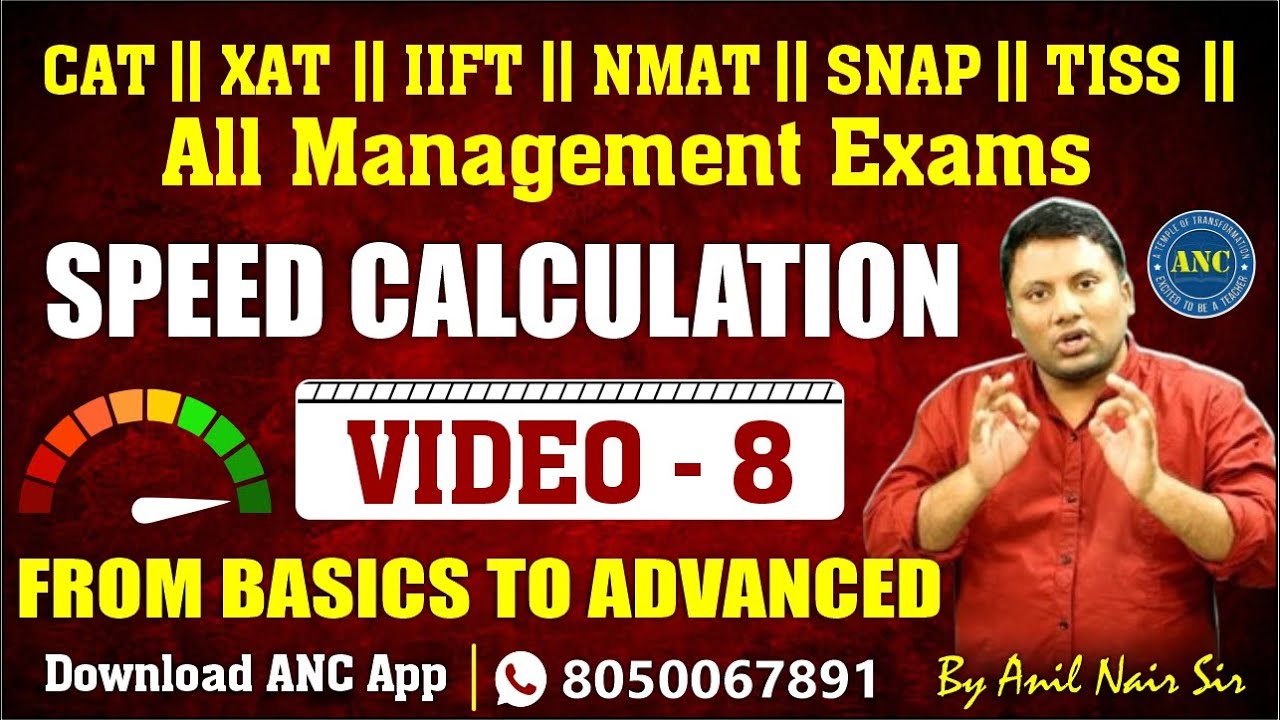 Speed Calculation-8 || Number System || CAT || XAT || IIFT || NMAT ...