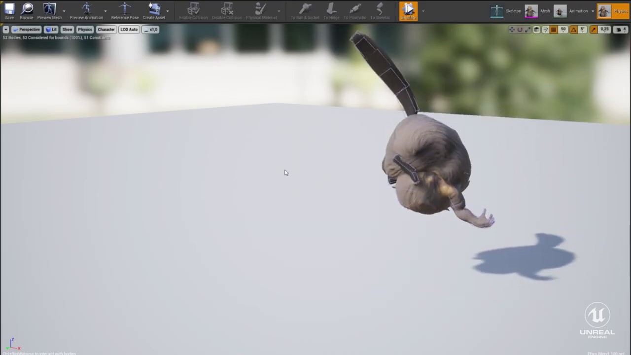 UE4 Steampunk Beaver - Physics Asset - YouTube
