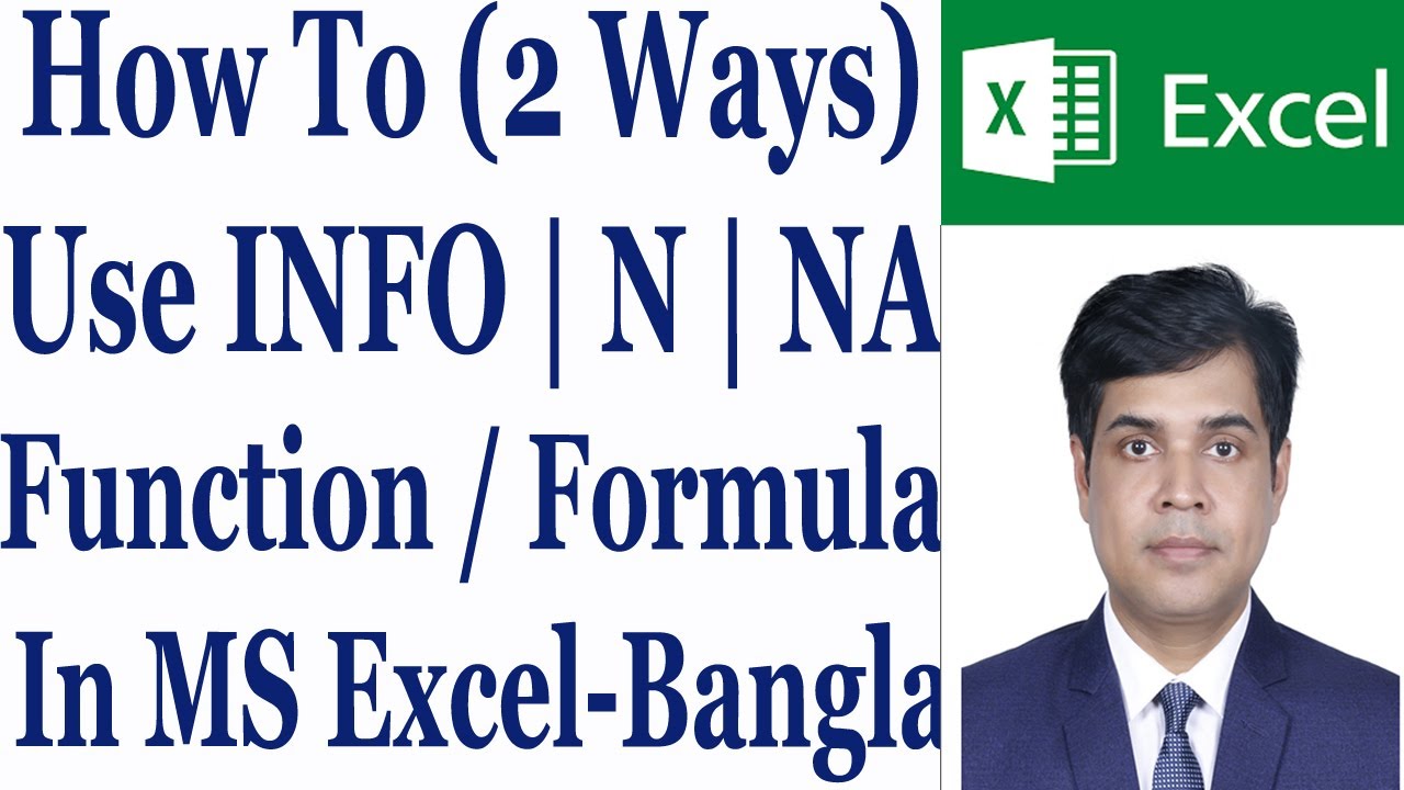 How To (2 Ways) Use INFO | N | NA Function / Formula In MS Excel ...