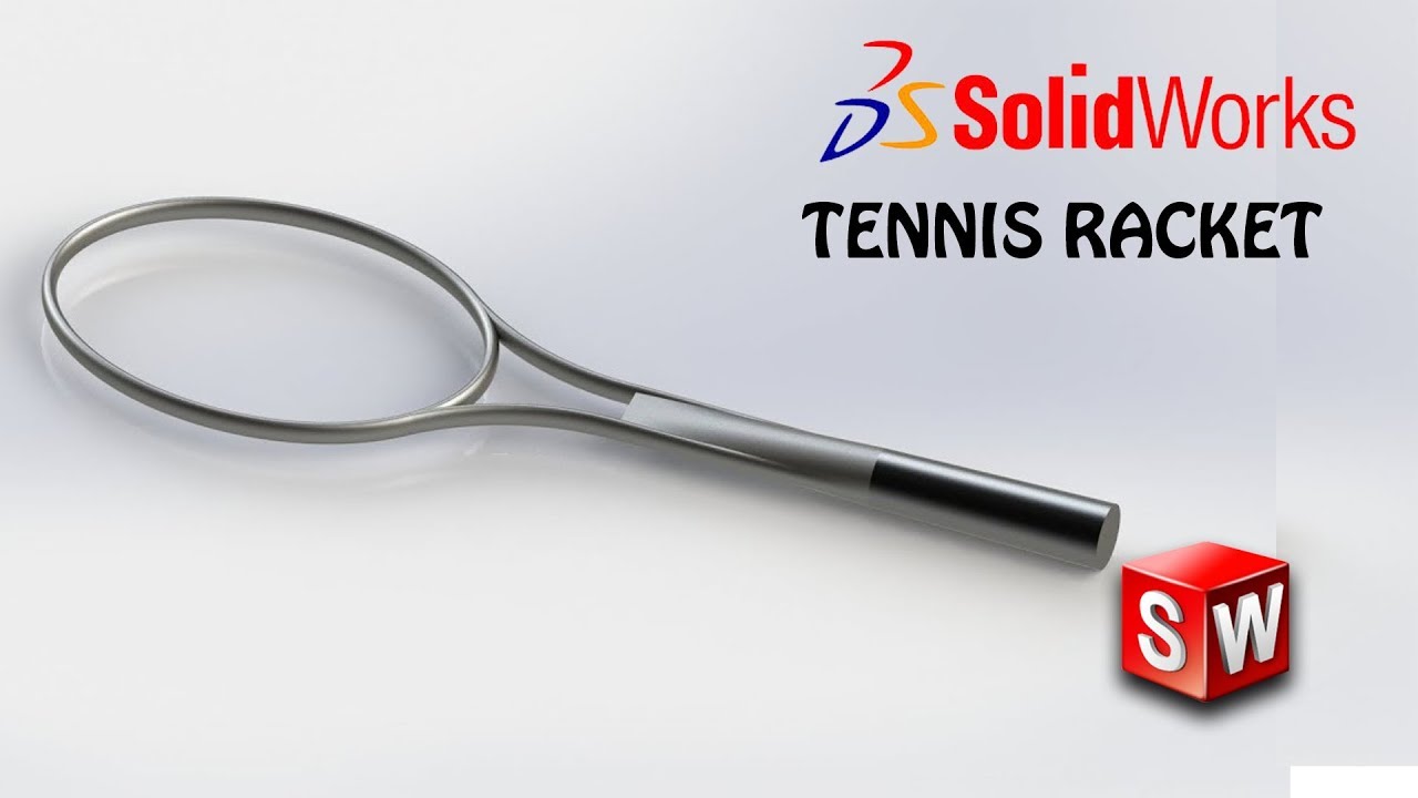 Solidworks Basic Tutorial #31 Tennis racket in 8 Minutes by Surface ...
