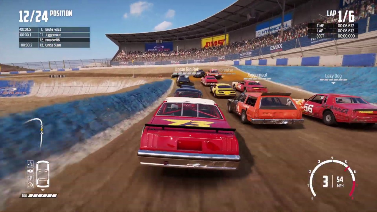 Wreckfest Dirt Devil Stadium Dirt Speedway Banger Race - YouTube