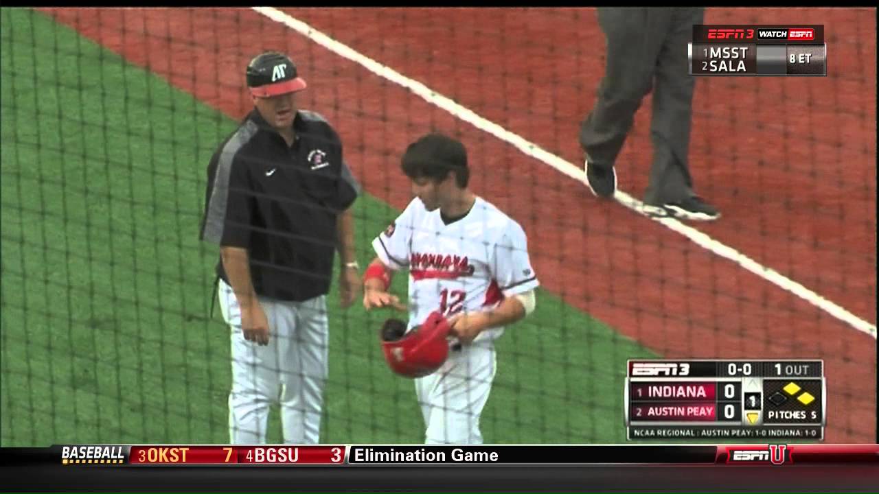 ESPNU HD rain delay segment boxes and pitch by pitch - YouTube