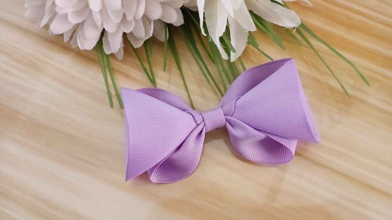 IT'S SO EASY TO MAKE THIS BOW USING RIBBON 🎀 DIY RIBBON BOW 🎀 RIBBON ...