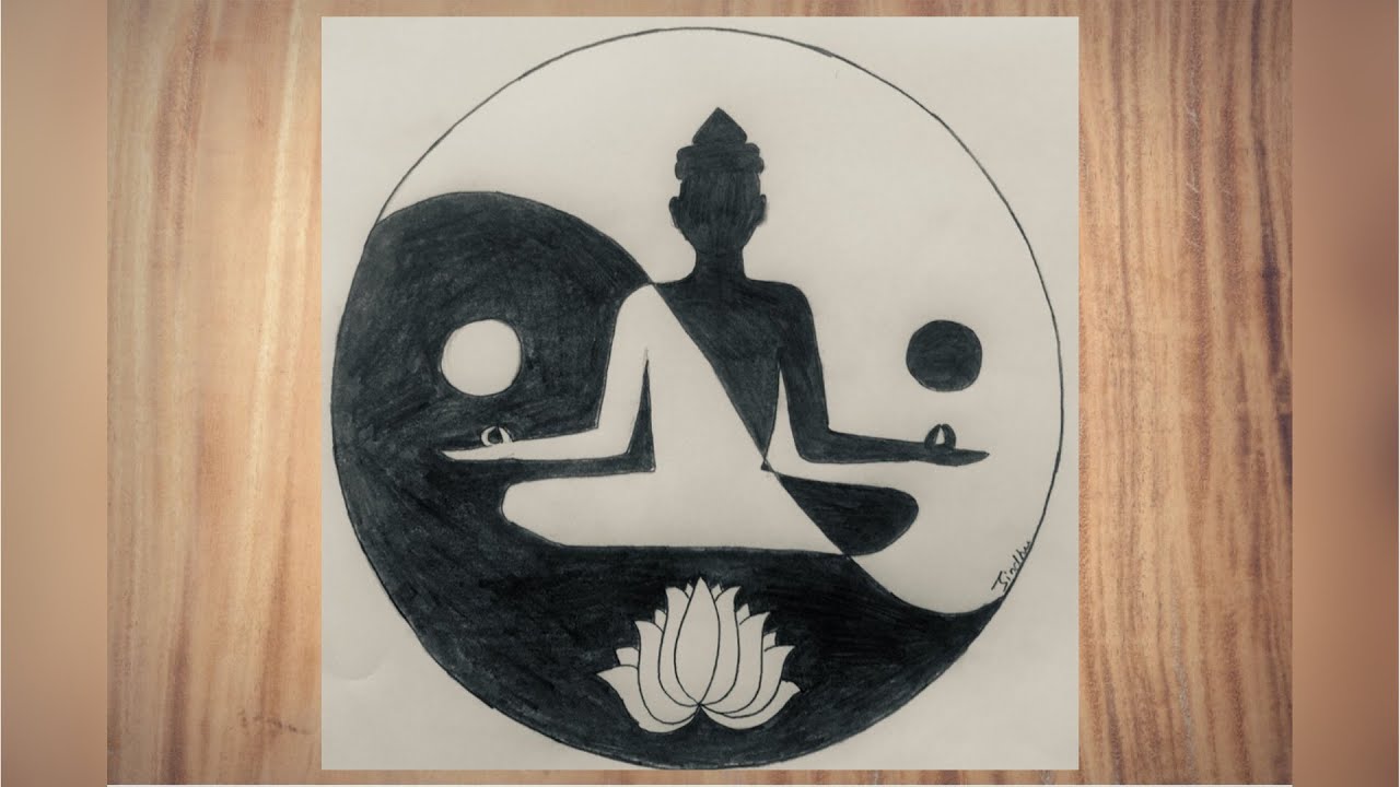 How To Draw a BUDDHA /Gowthama Buddha/Buddha drawing step by step ...