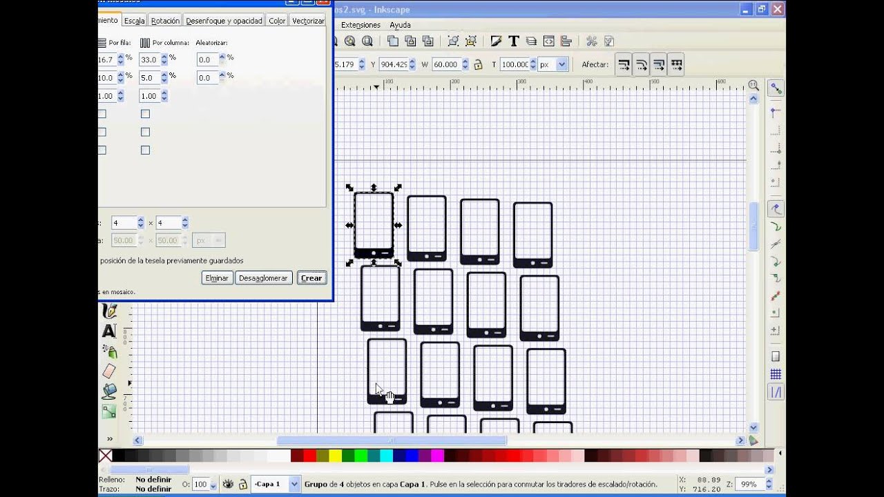 Inkscape #29 – Cómo crear mosaicos [2] - YouTube
