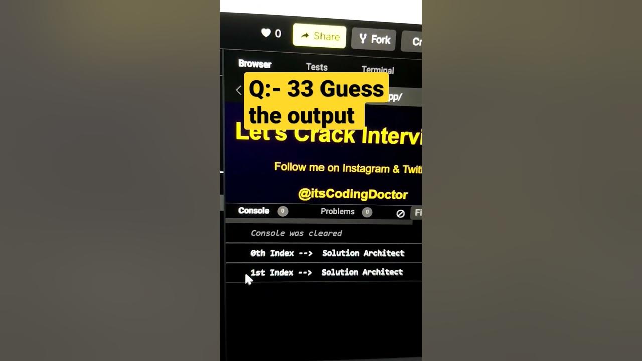 Guess The Output Javascript Interview Questions Developer Coding Javascriptinterview 