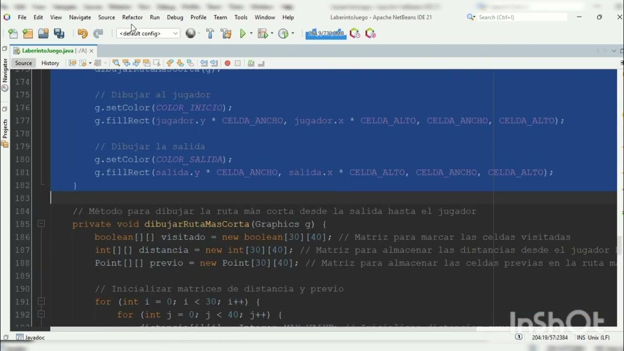 Algoritmo de Dijkstra implementado en el juego laberinto. - YouTube