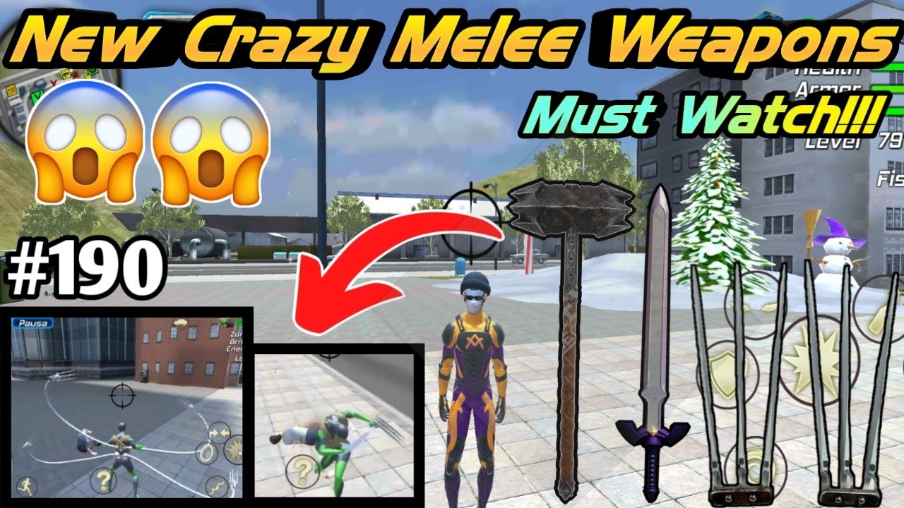New Powerful & Crazy Melee Weapons || Rope Frog Ninja Hero Gameplay ...