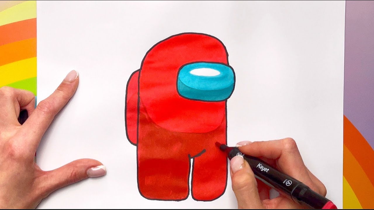 How to draw AMONG US Game Character - YouTube
