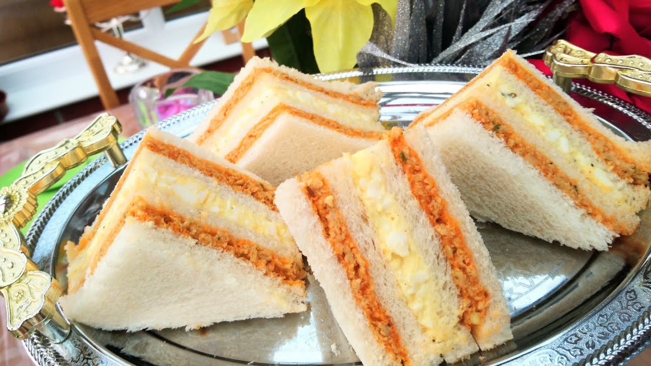 হাত তালি স্যান্ডউইচ | Three Layer Chicken Egg Mayo Clap Sandwich | How ...