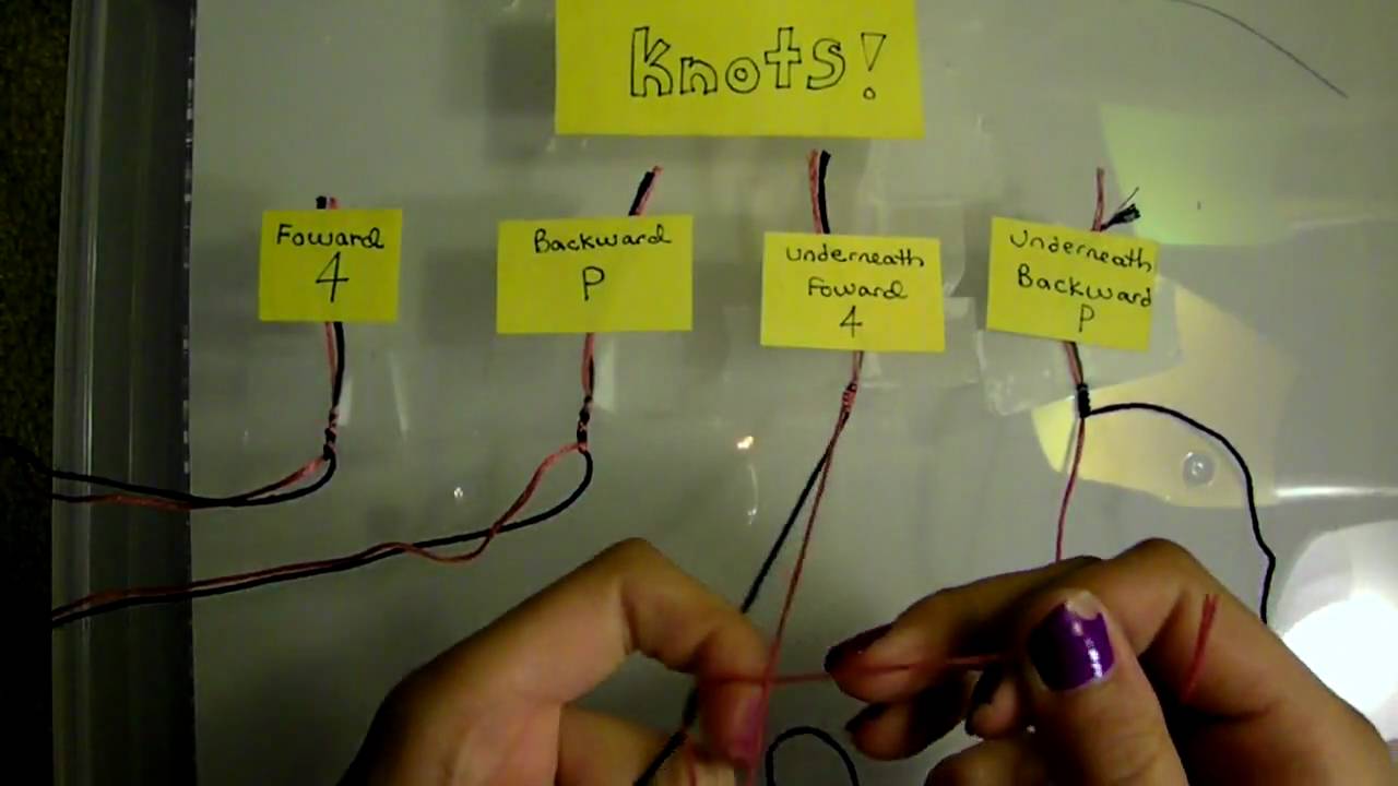 How to make the 4 Basic Knots for Friendship Bracelets - YouTube