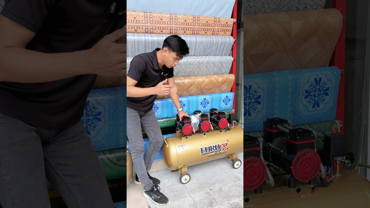 AIR COMPRESSOR EURO X GOLD 110L 4.5HP OIL LESS #onenessmachinery # ...