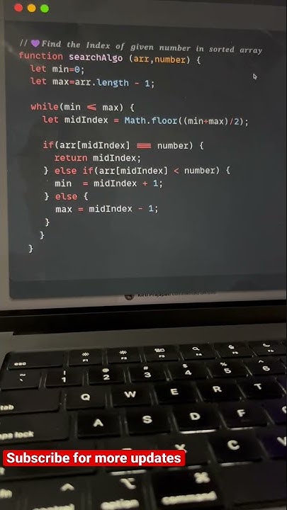 Find the index of given number in sorted array #javascript #shorts #trending #coding #short ...