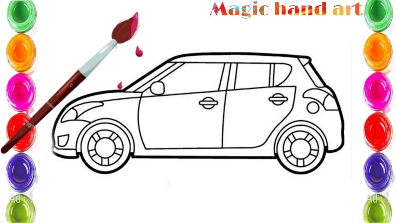 How to Draw a Maruti Suzuki Swift vdi , Coloring dumper for Kids ...