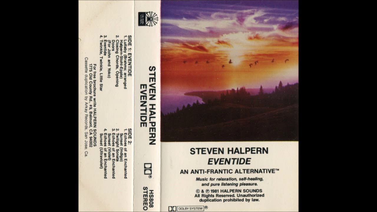 Steve Halpern - Eventide (1981) FULL ALBUM - YouTube