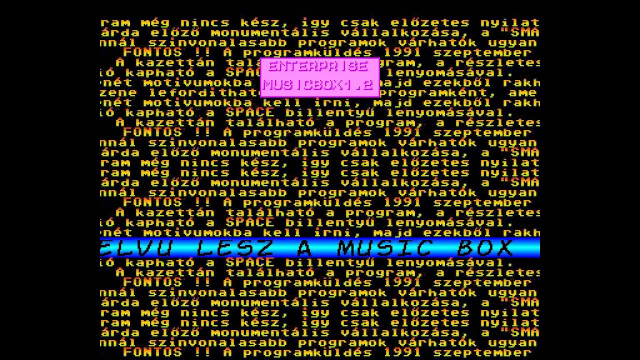 Music Box Demo (Enterprise 128k demo) - YouTube