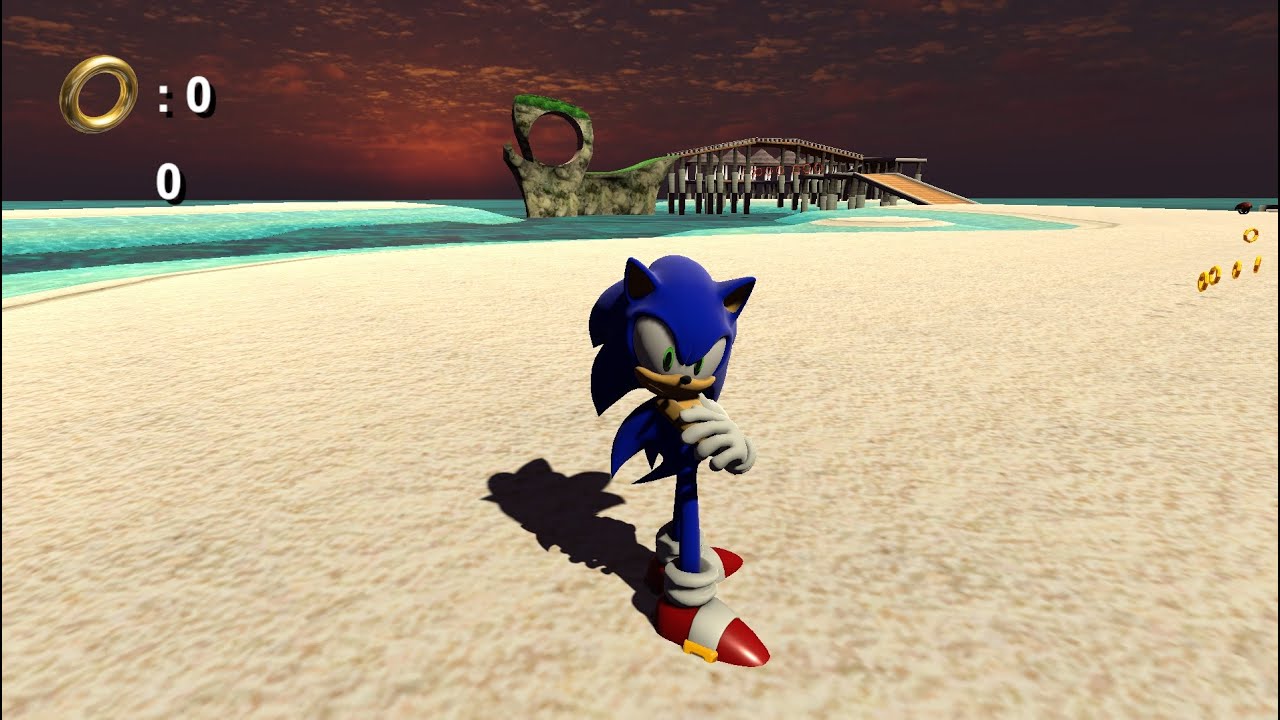 Emerald coast sonic adventure remake bumper engine test - YouTube
