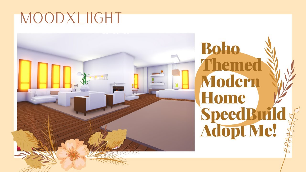 ROBLOX Adopt Me Speed build! Part 1 | Boho Theme Decor 🦩 | budget ...