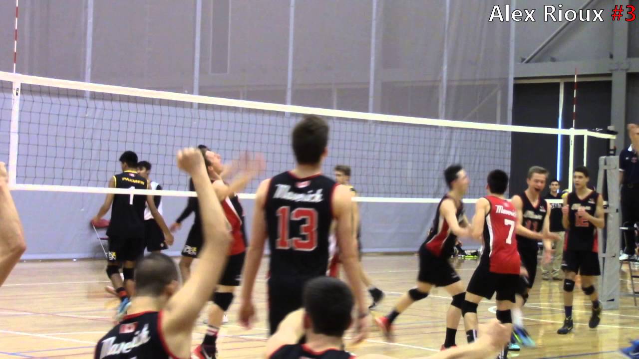 Alexandre Rioux Volleyball Highlights 17U Maverick Rangers - YouTube