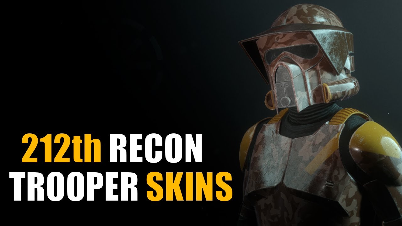 212th Recon Division Skins Showcase - Star Wars Battlefront 2 - YouTube