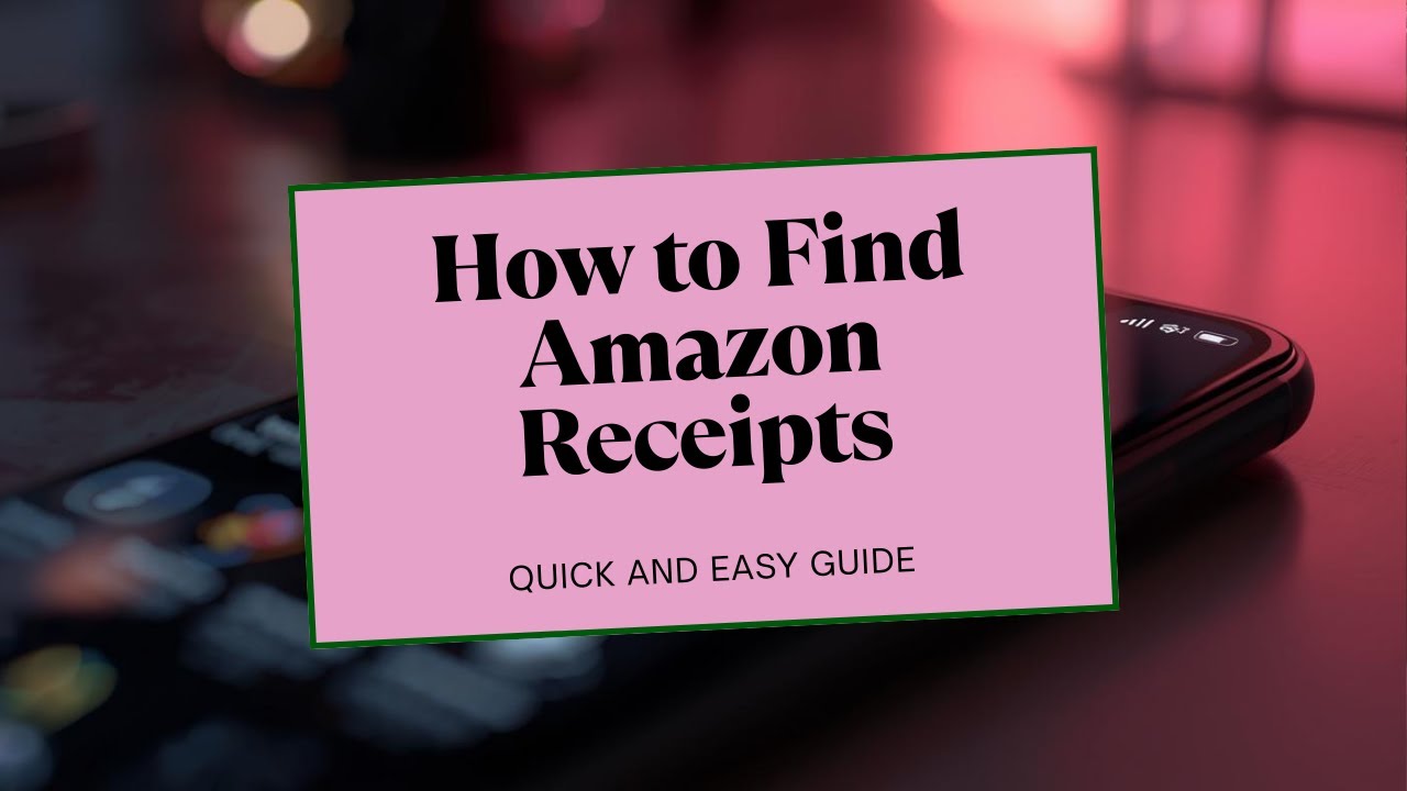 How To Find Amazon Receipt On Amazon App - YouTube