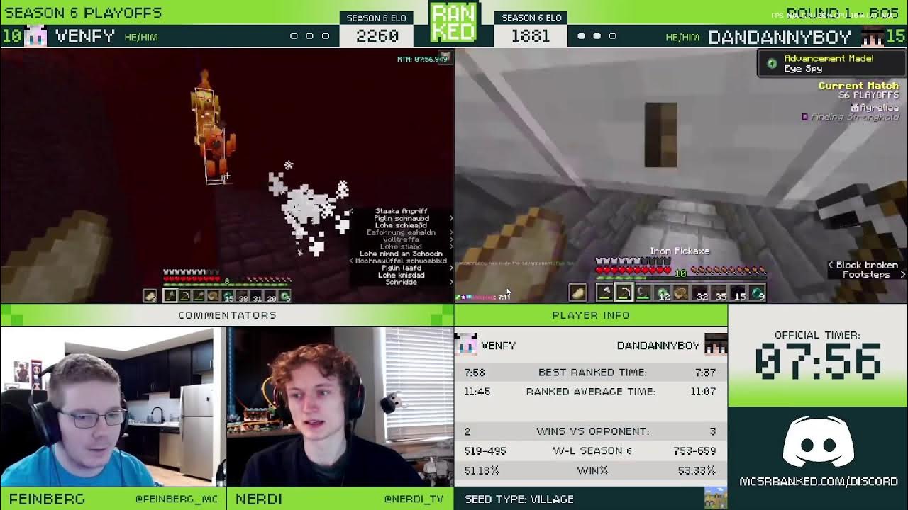 MCSR ranked playoffs watch party - YouTube