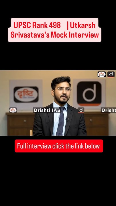 AIR 498 UPSC 2024 | Utkarsh Srivastava’s Mock Interview! - YouTube