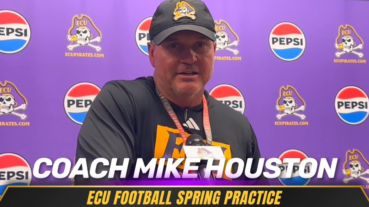 ECU Football Coach Mike Houston after spring practice 04/09/24 - YouTube
