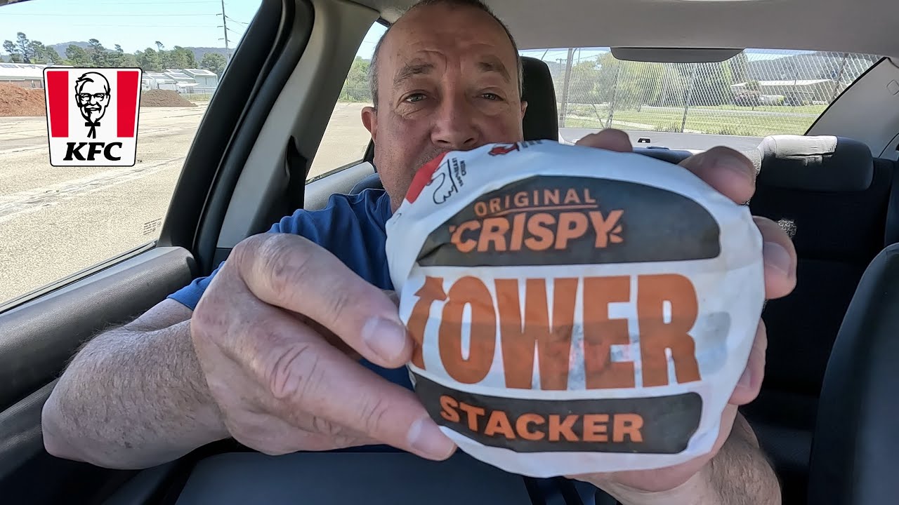KFC Original Crispy Tower Stacker Burger - YouTube
