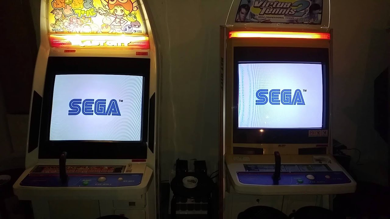 Sega Naomi Outtrigger linked cabinets - YouTube