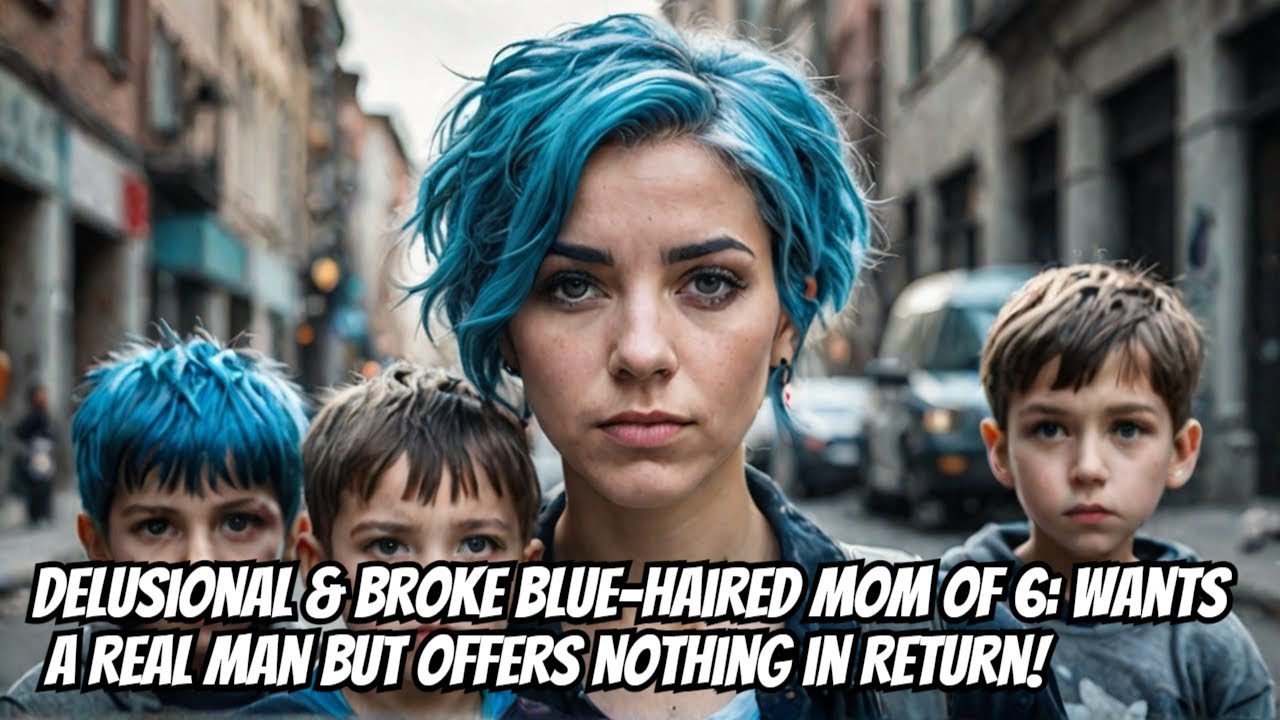 Delusional & Broke Blue-Haired Mom of 6: Wants a Real Man but Offers ...