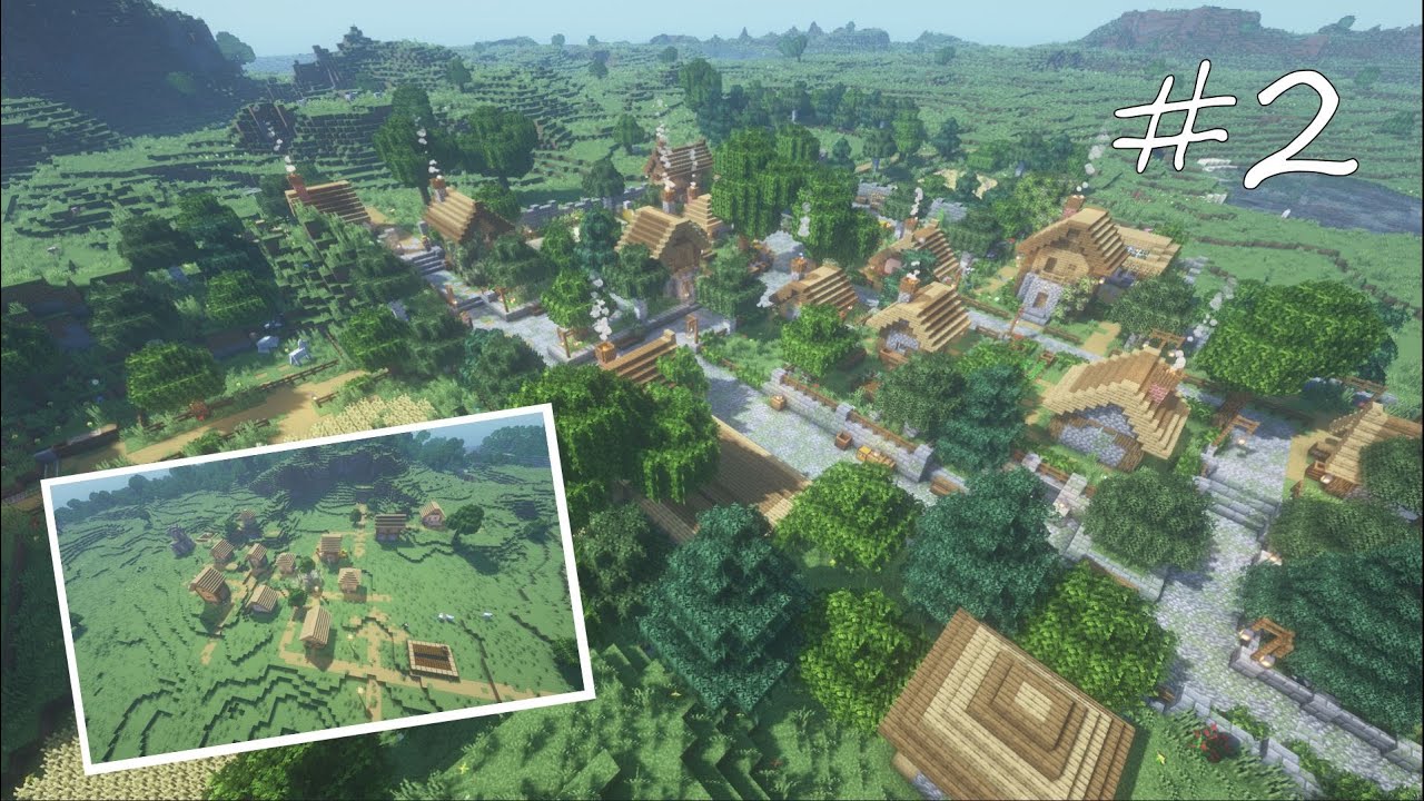 Minecraft | Village Transformation - Decoration Ideas and Timelapse ...