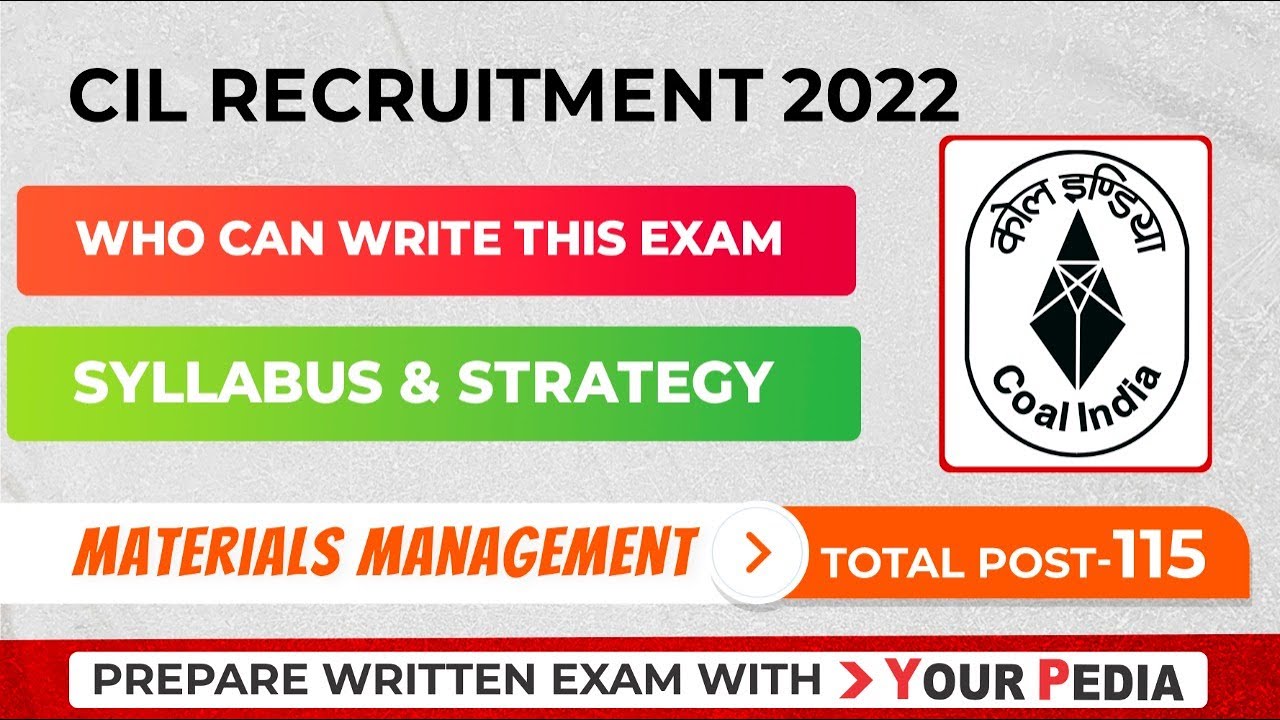 CIL Materials Management: Syllabus, Strategy, Eligibility | Exam ...