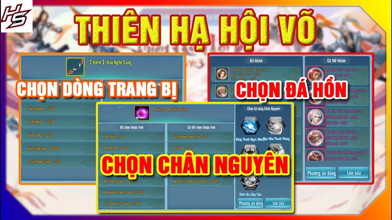 VLTKM - Hướng dẫn tẩy luyện trang bị, khảm đá hồn và chọn chân nguyên ...
