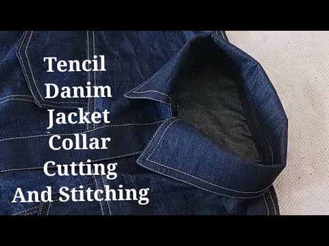 Denim Jacket Collar Cutting and Stitching||Jacket Collar Cutting and Stitching