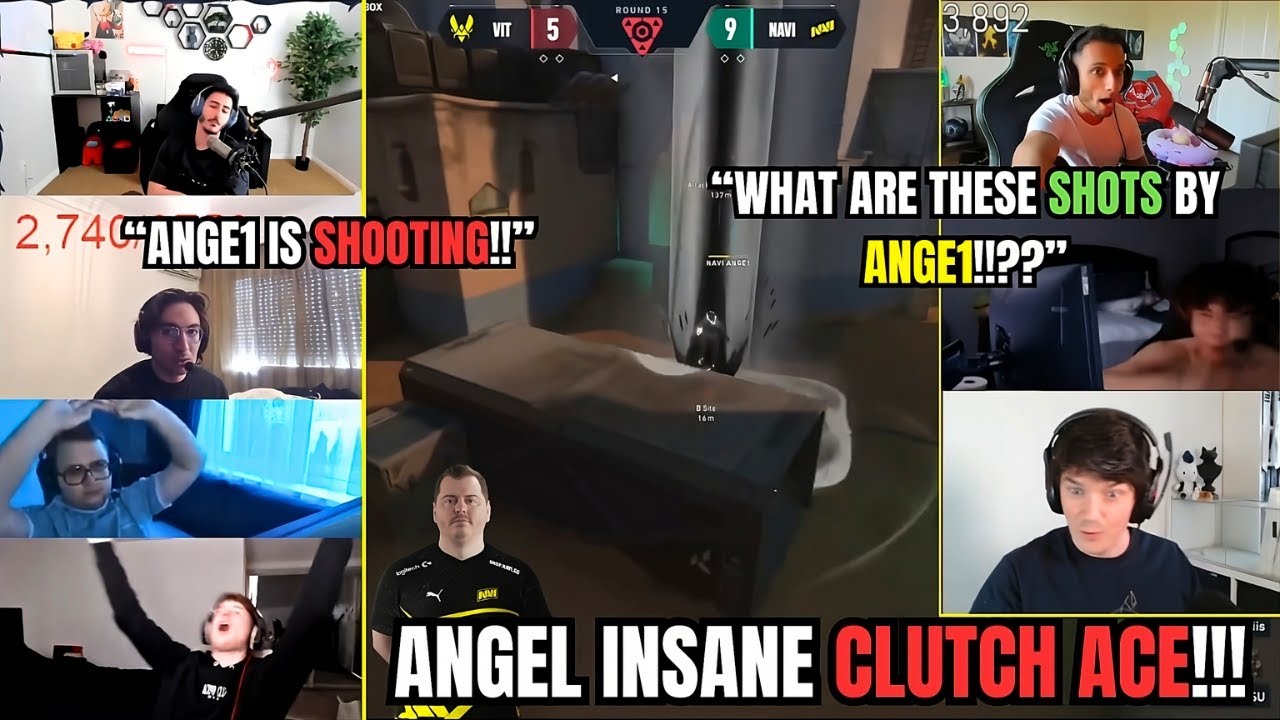 Valorant Pros react to Navi Ange1's incredible 2V5 clutch ace!! - YouTube