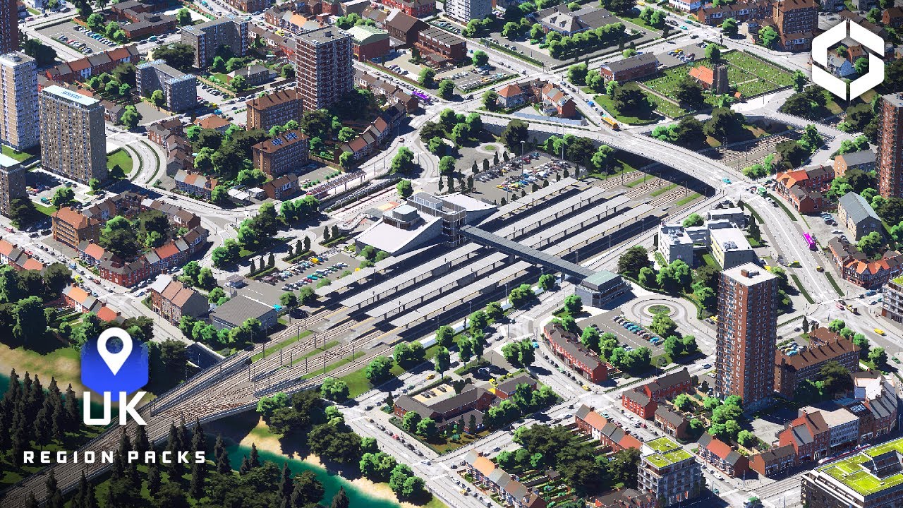 I Built a Classic British Town with Modern Train Station in Cities Skylines 2 - UK Region Pack ...